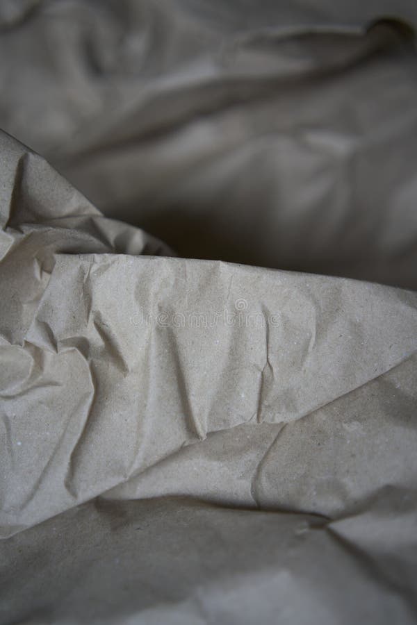 A Crumpled Brown Wrapping Paper, Texture, Background Stock Image ...