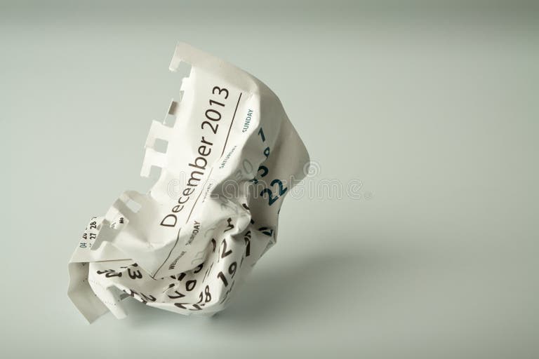 Crumpled calendar sheet stock photo. Image of checklist - 29049056