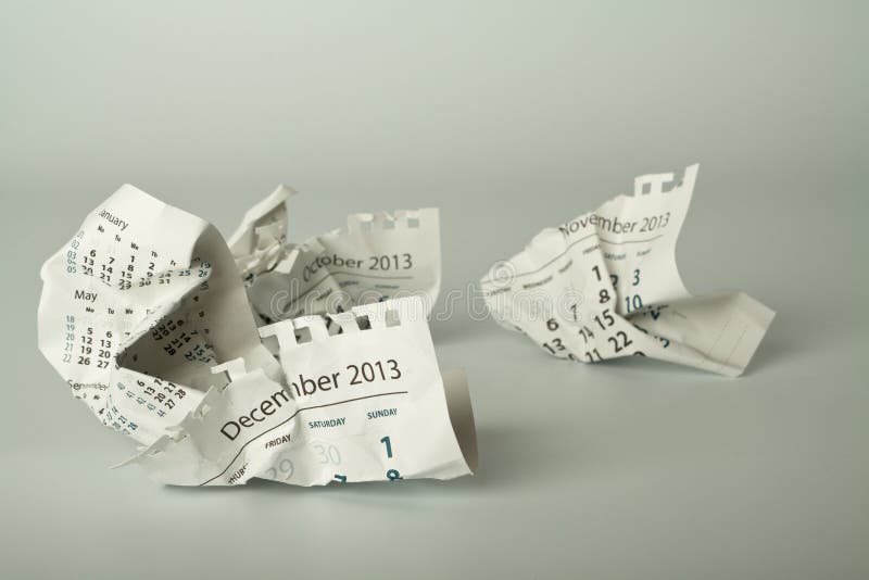 Crumpled calendar sheet stock photo. Image of organizer - 29049128