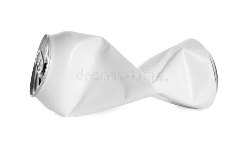 Crumpled Can with Ring Isolated on White Stock Image - Image of pack ...
