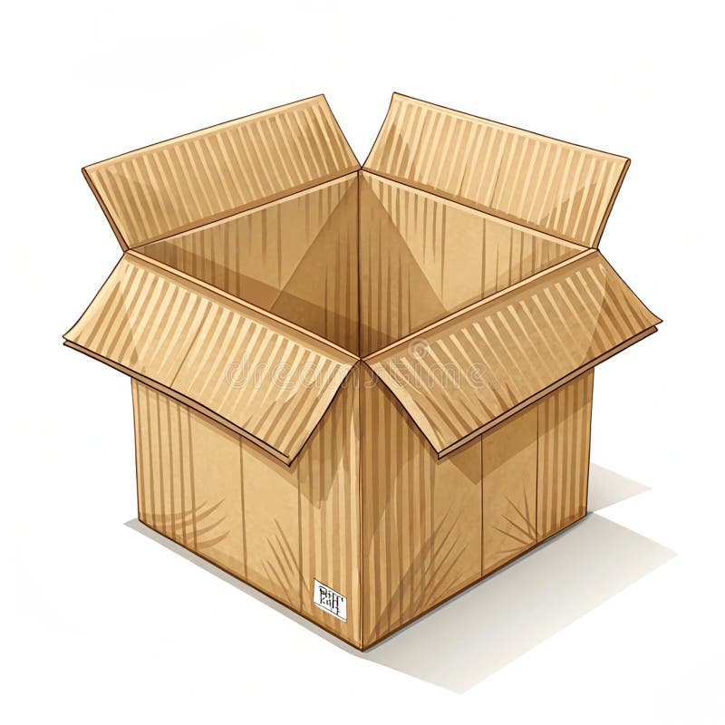 Crumpled Cardboard Box with Corrugated Sides As Packaging and Shipping ...