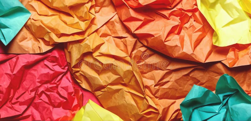 Crumpled Colored Wrapping Paper. Stock Illustration - Illustration of ...