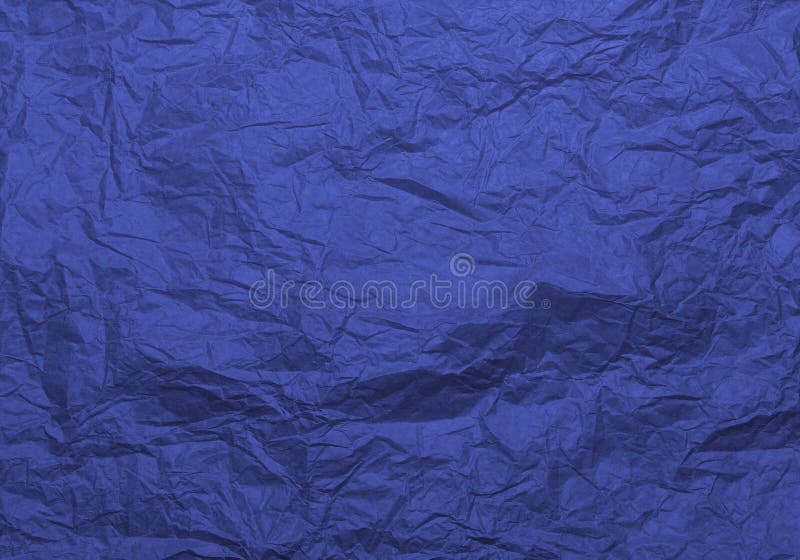 Crumpled Craft Blue Color Paper Texture Stock Image - Image of ...