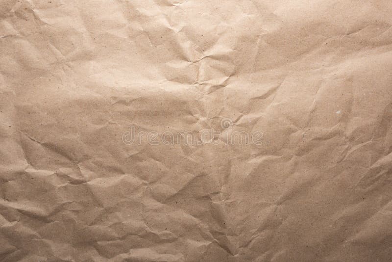 Crumpled Craft Paper Background with Light Gradient Stock Image - Image ...