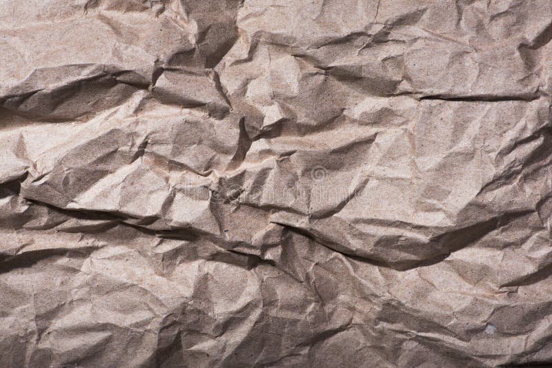Crumpled Craft Paper Texture Stock Image - Image of journal, kraft ...