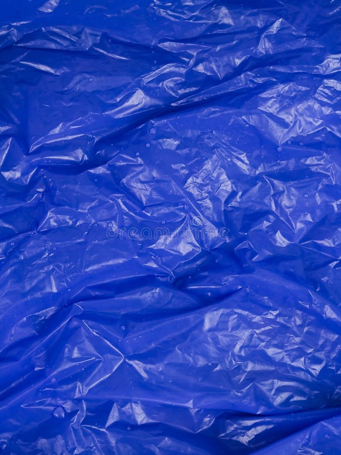 Crumpled Blue Plastic Background Texture Stock Image - Image of plain ...