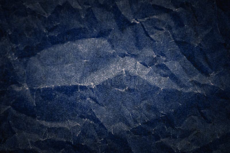 Crumpled Dark Blue Paper Texture Background Stock Photo - Image of aged ...