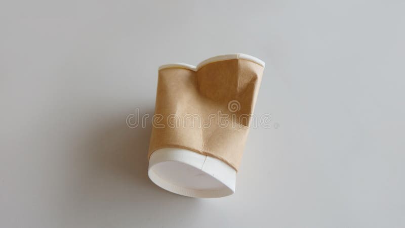 A Crumpled Disposable Paper Cup Stock Photo - Image of package ...