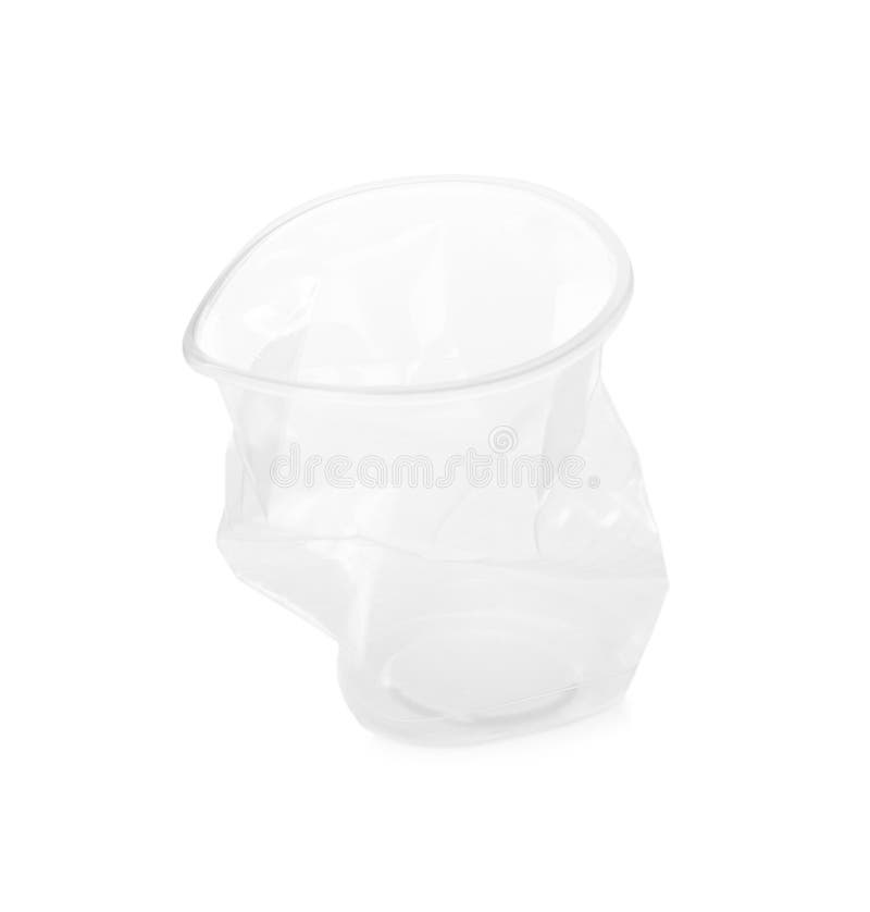 Transparent Disposable Plastic Cup Isolated on White Stock Image ...
