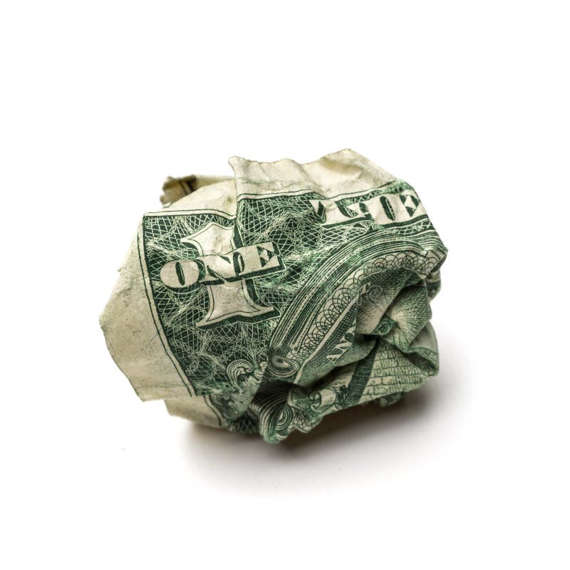 Crumpled dollar bills stock photo. Image of money, economic - 39304806