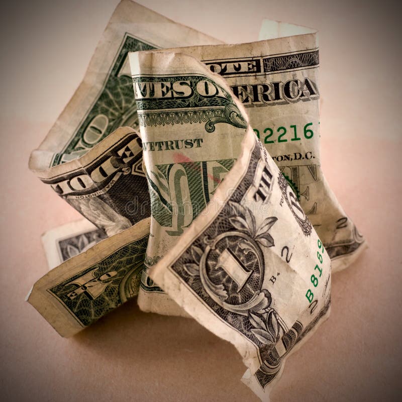 Crumpled Dollar stock photo. Image of luxury, cash, finance - 5026342