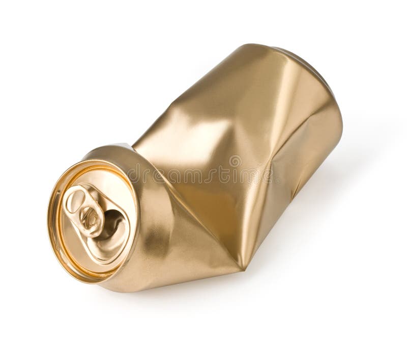 Crumpled empty can stock photo. Image of drink, container - 31904414
