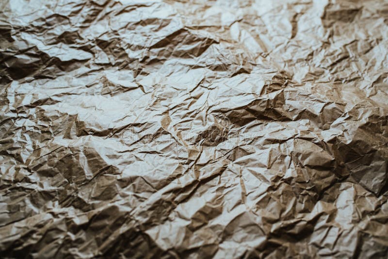 Crumpled and Expanded Paper with Natural Packaging Texture Stock Photo ...