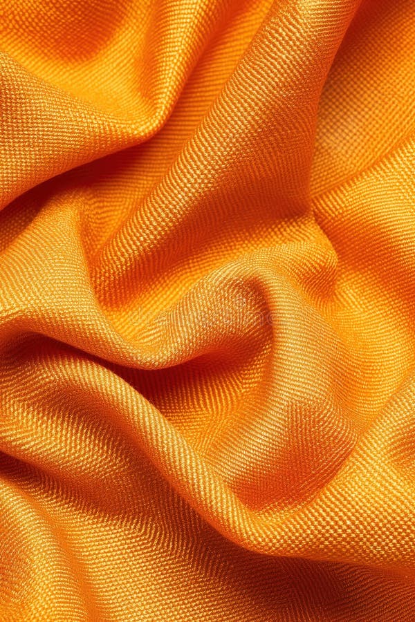 Vibrant Orange Fabric Texture with Subtle Pattern of Small Lines and ...