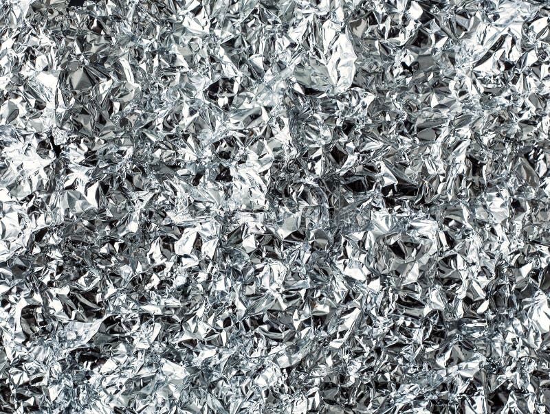 Crumpled kitchen foil. stock photo. Image of damaged - 41202286