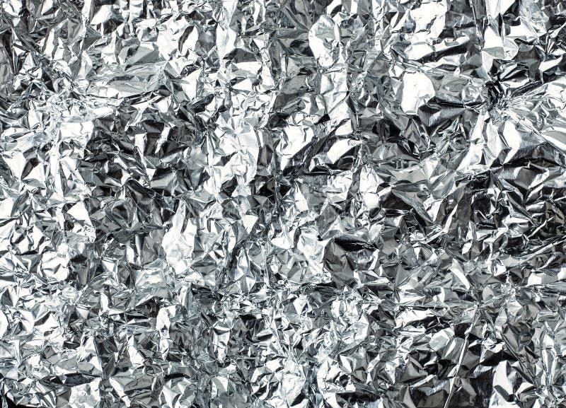 Crumpled kitchen foil. stock photo. Image of damaged - 41202286