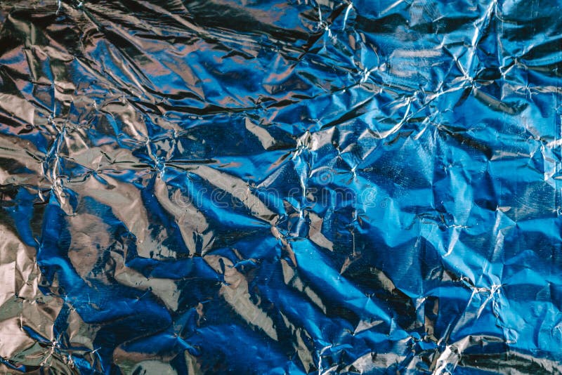 Crumpled Foil Texture. Crumpled Paper is Shiny with a Color Tint Stock ...