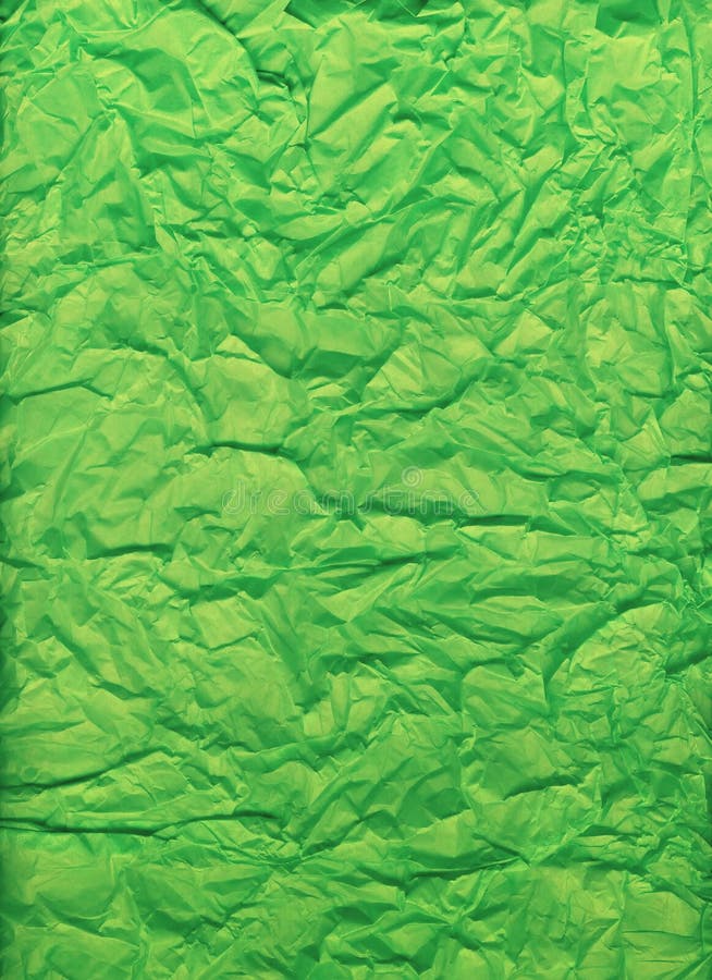 Crumpled And Folded Bright Green Tissue Paper Stock Image - Image of ...