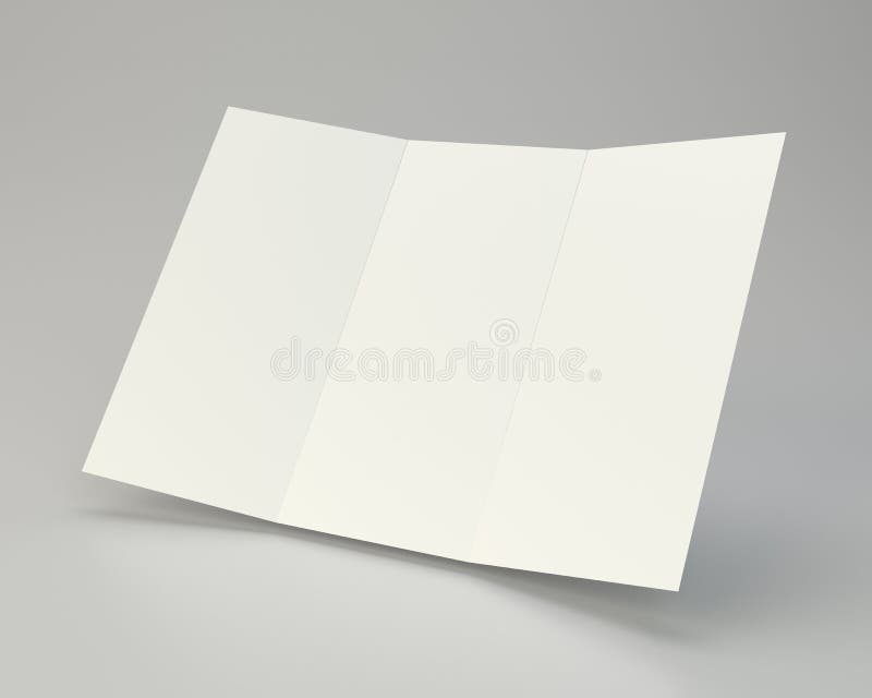 Crumpled Folded A4 Paper. 3d Rendering on Gray Background Stock ...