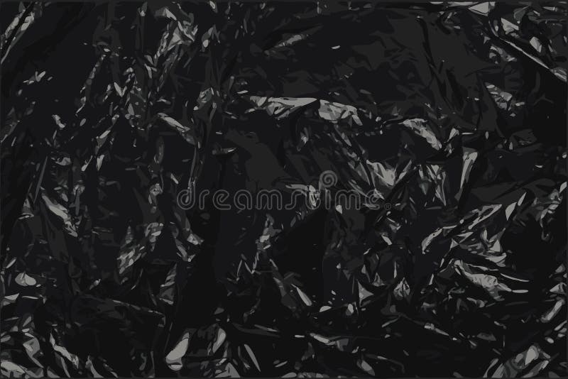 Crumpled Garbage Bag Texture Background, Wrinkled Trash Package Pattern ...