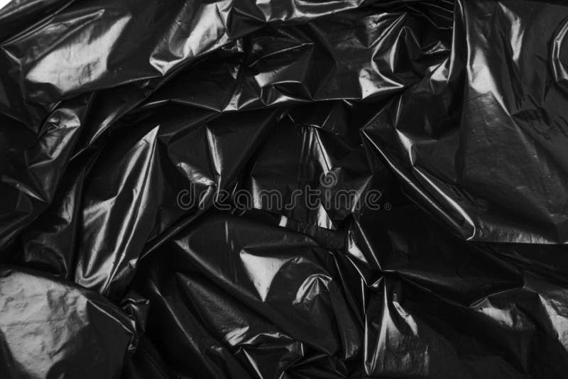 Crumpled Garbage Bag Texture Background, Wrinkled Trash Package Pattern ...