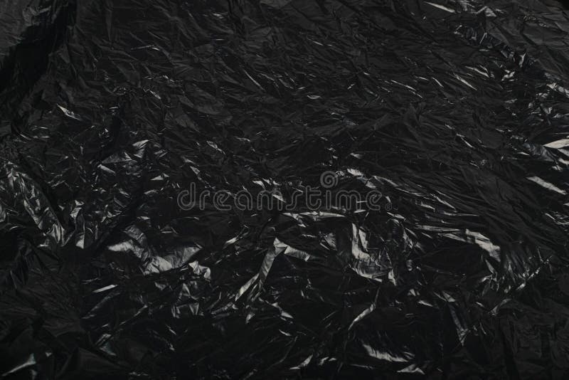 Crumpled Garbage Bag Texture Background, Wrinkled Trash Package Pattern ...