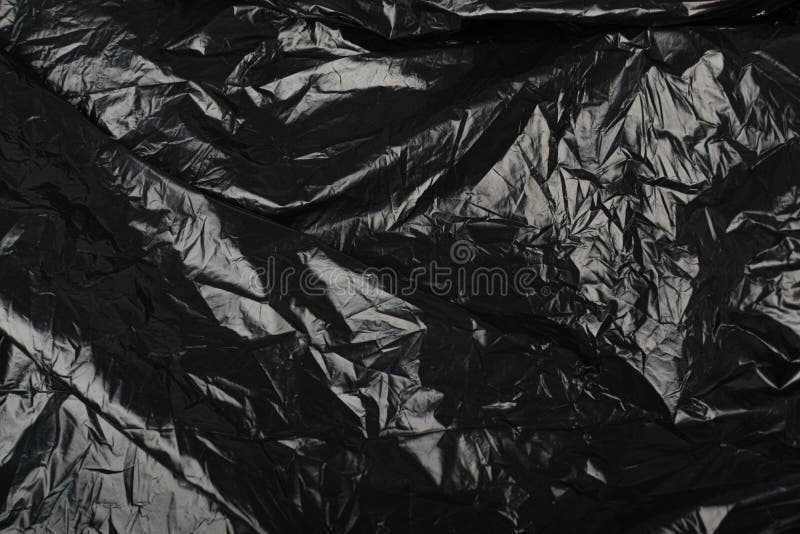 Crumpled Garbage Bag Texture Background, Wrinkled Trash Package Pattern ...
