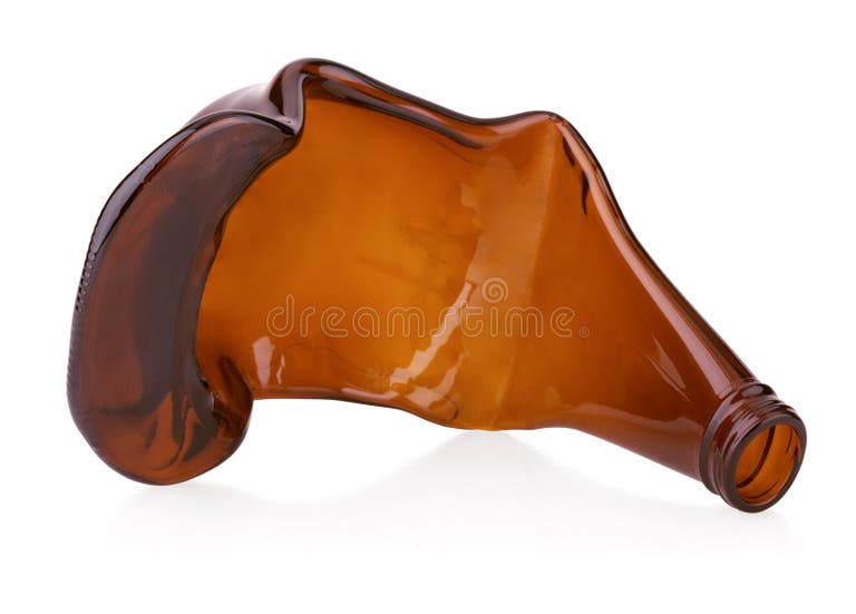 Crumpled glass bottle stock image. Image of crumpled - 23068881