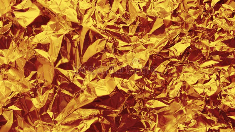 Crumpled Gleaming Gold Foil Stock Photo - Image of color, gold: 171161120