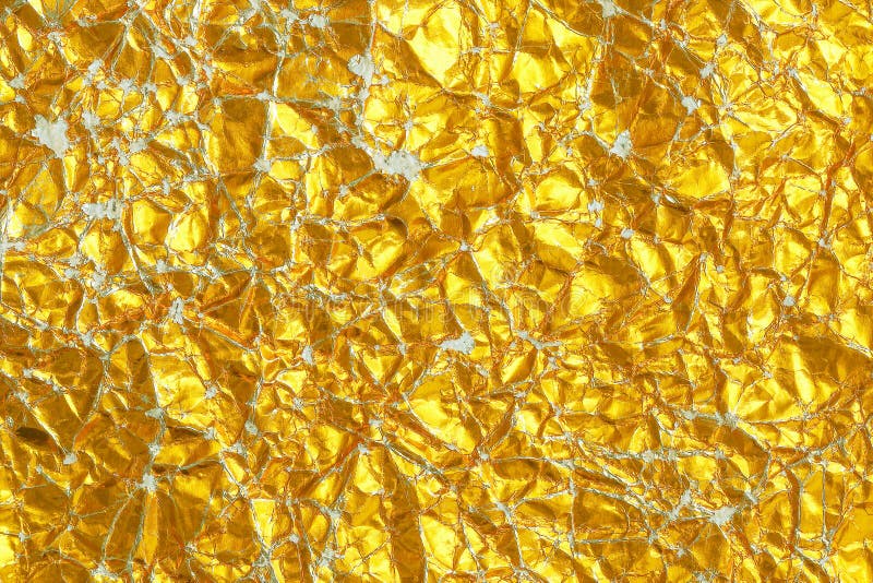 Crumpled gold foil paper stock photo. Image of crumpled - 79575444