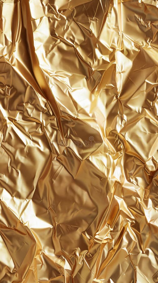 Crumpled Gold Foil Texture Background, Abstract Metallic Pattern ...