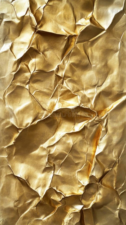Crumpled Gold Foil Texture Background. Luxury and Opulence Concept ...