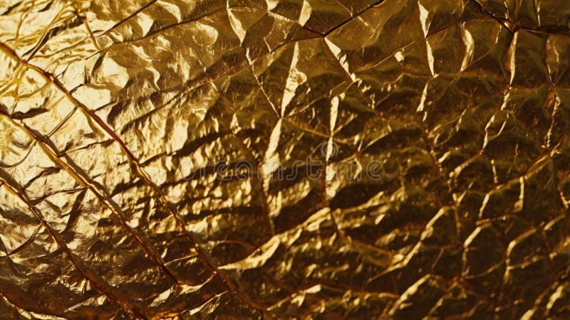 Crumpled Gold Texture - Elegant Metallic Design Stock Illustration ...