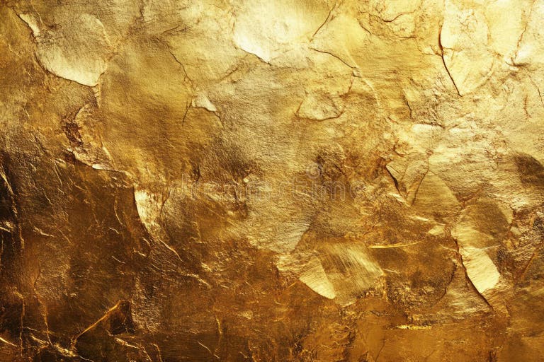 Crumpled Gold Texture with Shiny Light Reflection. AI Image Stock Photo ...