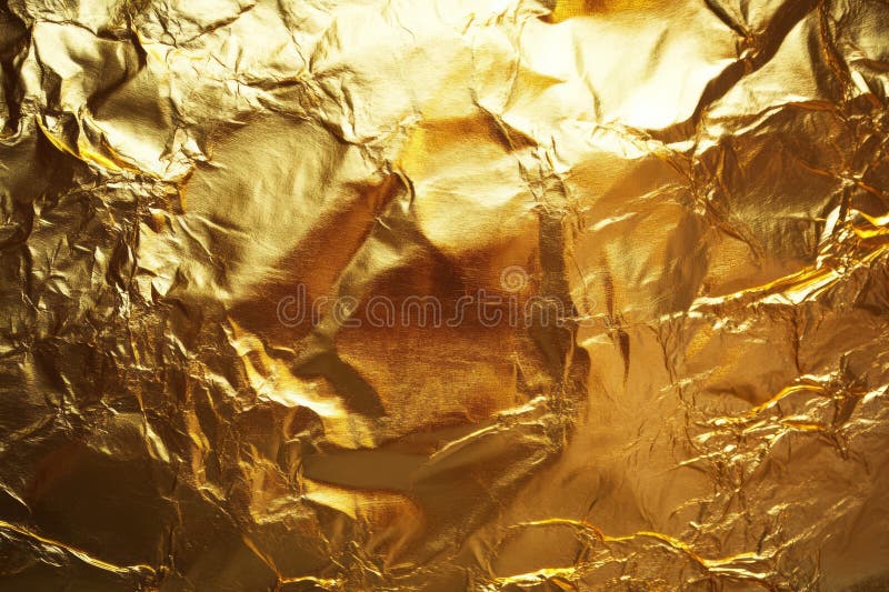 Crumpled Gold Texture with Shiny Light Reflection. AI Image Stock Image ...