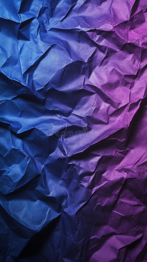 Crumpled Gradient Paper Texture in Blue and Purple Hues Stock Photo ...