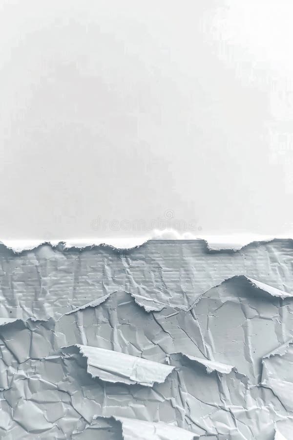 White Torn Paper Border Over Crumpled Cardboard Background Texture ...