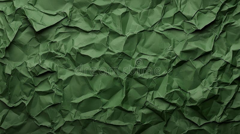 Crumpled Green Paper Texture Background for Design Projects Stock ...