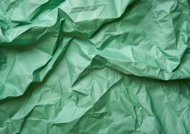 Crumpled Green Paper Texture Stock Illustration - Illustration of ...