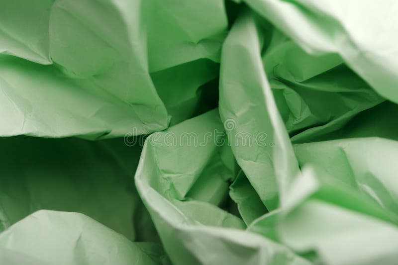 Crumpled Green Paper Unveils Textures Stock Image - Image of crumpled ...