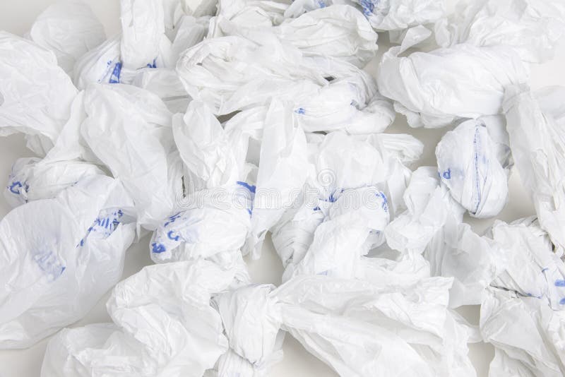 Crumpled Grocery Plastic Bags Stock Image - Image of blight, pattern ...