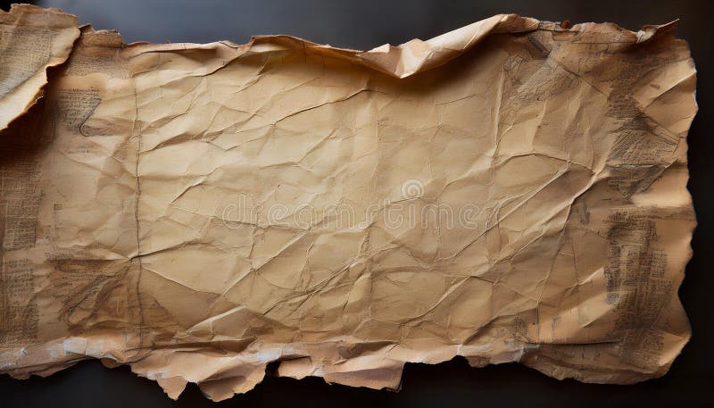 Crumpled Grunge Note with Weathered Border and Frame Stock Illustration ...