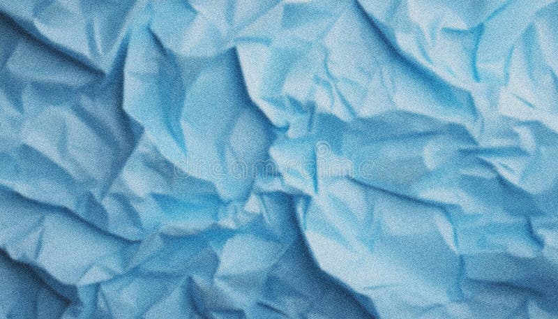 Crumpled Light Blue Wrapping Paper Presenting Textured Surface with ...