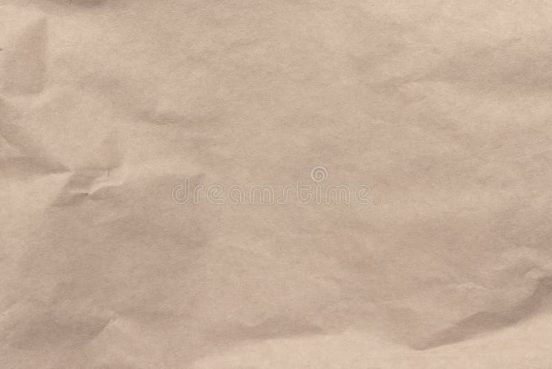 Crumpled Light Brown Craft Paper Stock Photo - Image of light, paper ...