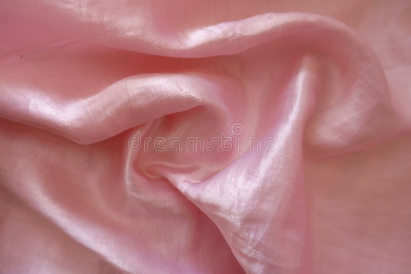 Crumpled Light Pink Satin Fabric Stock Image - Image of fashion, glossy ...