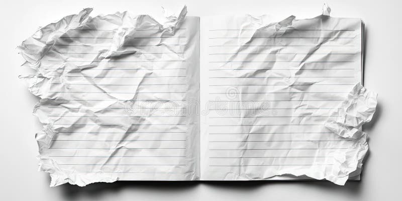 Crumpled Lined Notebook Paper Texture for Creative Backgrounds Stock ...