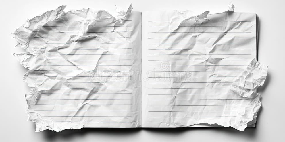 Crumpled Lined Notebook Paper Texture for Creative Backgrounds Stock ...