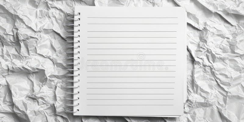 Crumpled Lined Notebook Paper Texture for Creative Backgrounds Stock ...