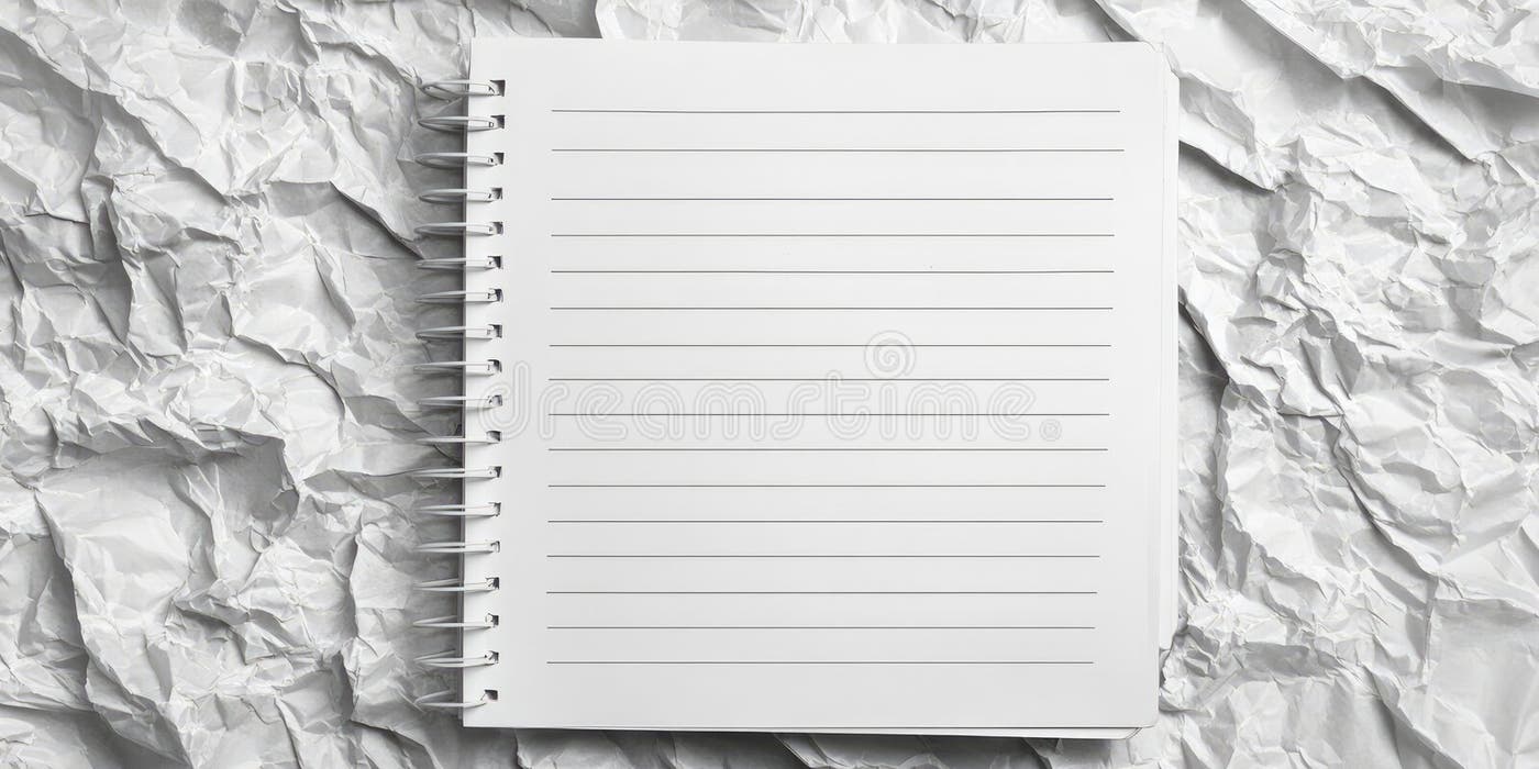 Crumpled Lined Notebook Paper Texture Stock Illustrations – 410 ...