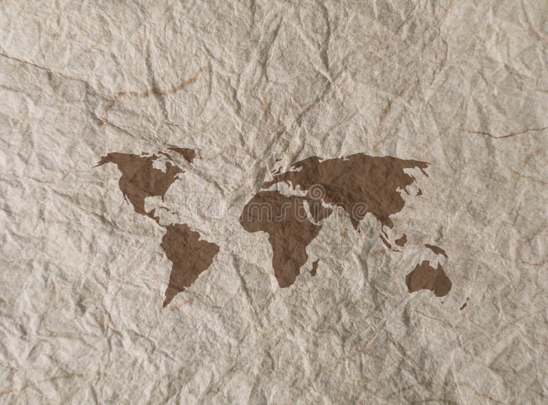 Crumpled map stock illustration. Illustration of abstract - 4335630